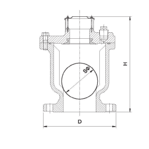 Single Orifice Air Relief Valve Merk Weflo FIG 9100 Flange End PN16 ...