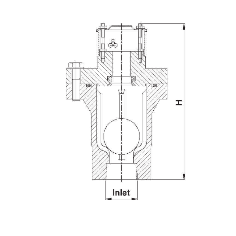 Single Orifice Air Relief Valve Merk Weflo FIG 9708, Thread End PN16 ...