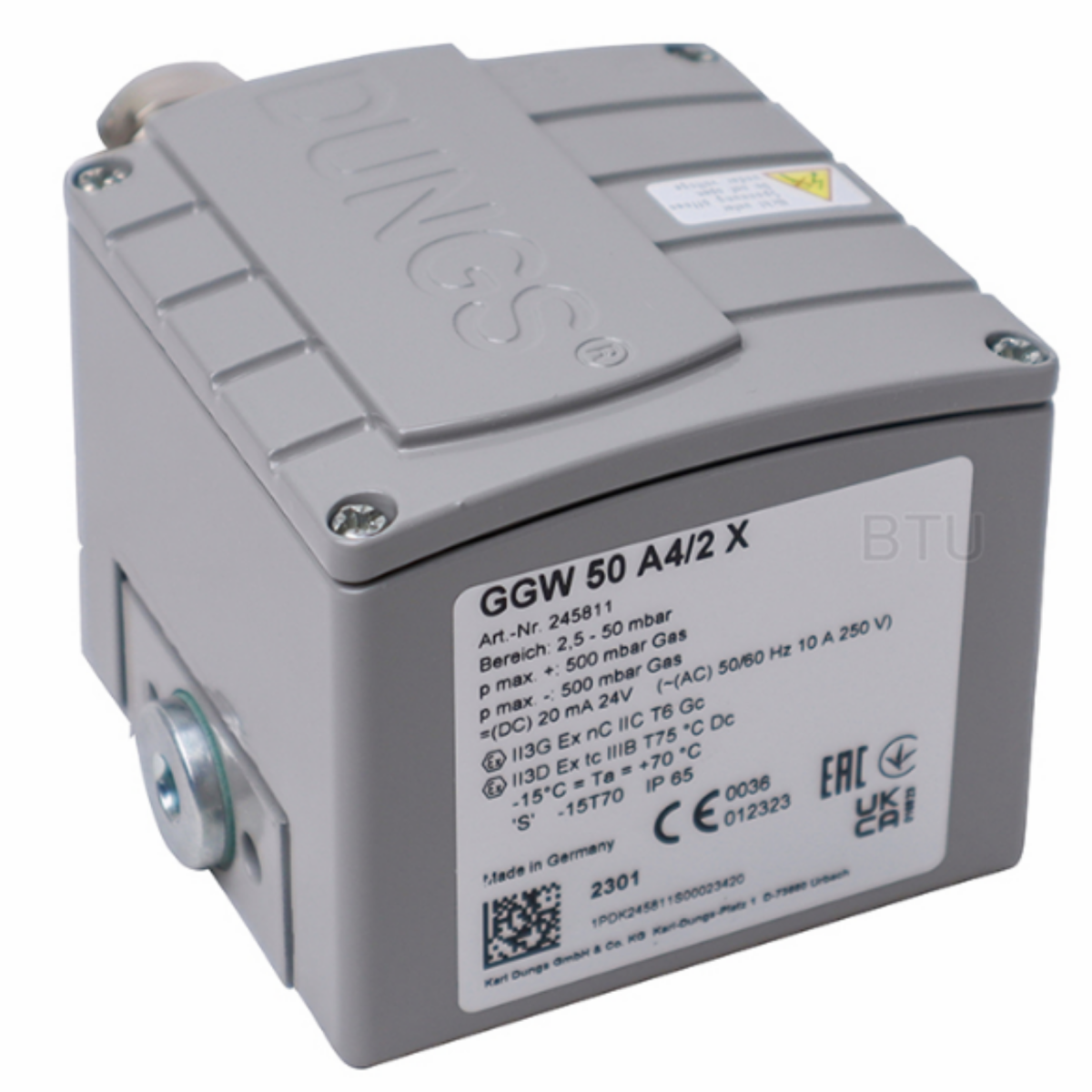 Gas / Air Pressure Switch Merk Dungs Type GGW 50 A4/2 X - CV. ANEKA ALAT TEKNIK